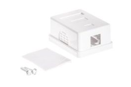 1 Port Surface Mount Box - White | ShowMeCables.com