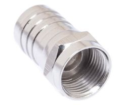 F-Type Male Crimp Connector - RG6 Quad Shield Cable | ShowMeCables.com