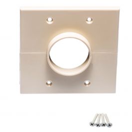 1.5 Inch hole - Double Gang - Ivory Split Wall Plate | ShowMeCables.com