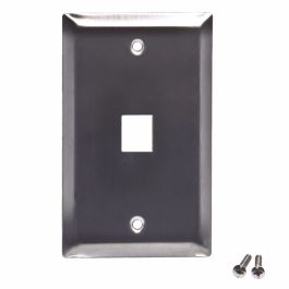 1 Port Keystone Wall Plate - Single Gang - Stainless Steel ...