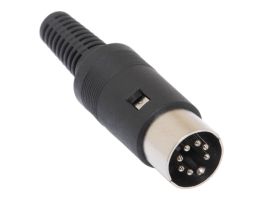 7 Pin DIN Male Solder Connector - Plastic | ShowMeCables.com