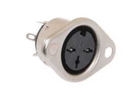 3 Pin DIN Female Solder Panel Mount Connector | ShowMeCables.com