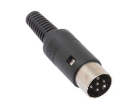 5 Pin DIN Male Solder Connector - Plastic - 360° Style | ShowMeCables.com