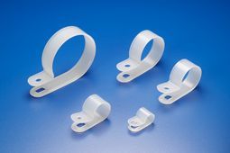 Clear | R-Type Cable Clamp |100 Pack | ShowMeCables.com