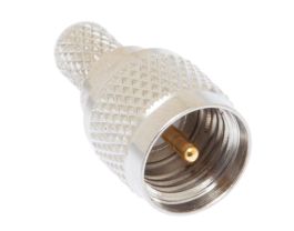 Mini UHF Male Crimp Connector - RG8/X & LMR-240 | ShowMeCables.com