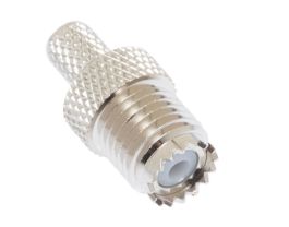 Mini UHF Female Crimp Connector - RG8/X & LMR-240 | ShowMeCables.com