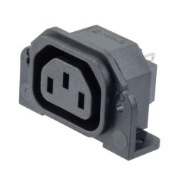 L-com AC PEM 320-2-2/E, Panel Flange, Right Angle, Thru-hole PCB ...