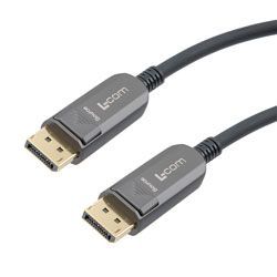L-com Armored DisplayPort 1.4 to DisplayPort Active Optical Cable, 8K ...