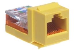 Panduit Netkey Cat5e RJ45 Universal Keystone - Yellow | ShowMeCables.com
