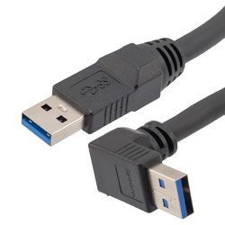 USB 3.0 High Flex Drag Chain Cable Assembly, Type A Male Plug to Right ...