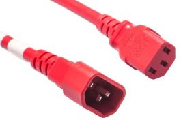 10 Amp Red C14 to C13 | Universal CPU / PUD Power Cord 3 Feet ...