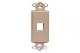 Decora Insert - 1x Keystone Ports – Ivory | ShowMeCables.com