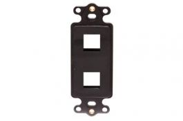 Decorex Insert- 2x Keystone Ports- Black | ShowMeCables.com