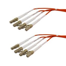 ShowMeCables Fiber Dist Cable, 4 Strand LC/UPC-LC/UPC OM1, 4.8mm Plenum ...