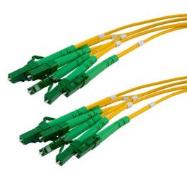 ShowMeCables Fiber Dist Cable, 6 Strand LC/APC-LC/APC OS2, 5mm Plenum ...