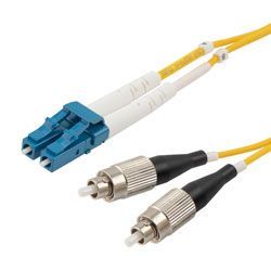 Fiber Optic Patch Cable | FC to LC Duplex | Plenum Rated | 9/125 Single ...