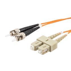 Fiber Optic Patch Cable | SC to ST Duplex | 50/125 Multimode OM2 | LSZH ...