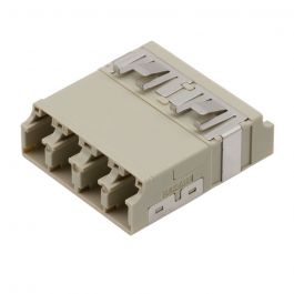 L-com LC/LC Quad Adapter, White Internal Shutter, Side Spring, No ...