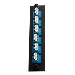 Fiber Sub Panel | LC Duplex Singlemode Couplers | 6 count | Ceramic ...