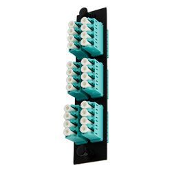 Fiber Sub Panel | LC Quad Multimode OM3 Couplers | 6 count | Bronze ...