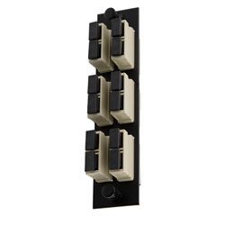 Fiber Sub Panel | SC Duplex Multimode Couplers | 6 count | Bronze ...