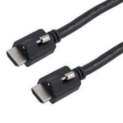 L-com HDMI 2.1, Male Side Screw to HDMI Male Side Screw, 2M ...
