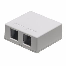 2 Port Surface Mount Box - White | ShowMeCables.com