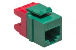 ICC Cat6 RJ45 Keystone Jack - HD Style - Green | ShowMeCables.com