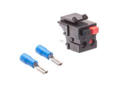 ICC Dual Speaker Spring Clip Keystone - Black | ShowMeCables.com