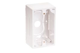 Single Gang Junction Box - White | ShowMeCables.com