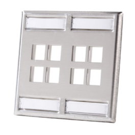 Ortronics Keystone Wall plate | KSSS8 Dual Gang | ShowMeCables.com