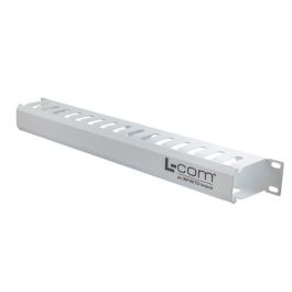 L-com 19" 1U, 2.5" D, Horizontal Cable Management-RAL9003-Signal White ...