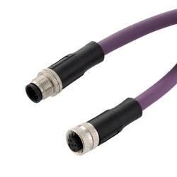 ShowMeCables IP68 M12 5 Position B-code Male to Female, Industrial Drag ...