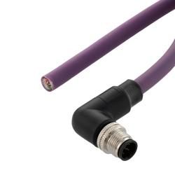 ShowMeCables IP68 M12 5 Position B-code RA Male to Open, Industrial ...