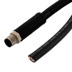 ShowMeCables M12 DC Power Cable Assembly, 5 Position L Code, IP68 IP69K ...