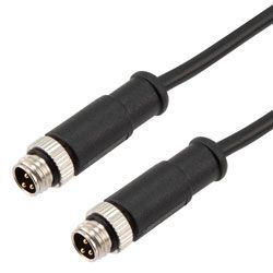 ShowMeCables ShowMeCables M8 3 Position Cable, PVC Jacket, Male/Male - 1M | ShowMeCables.com