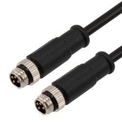 ShowMeCables ShowMeCables M8 4 Position Cable, PVC Jacket, Male/Male - 3M | ShowMeCables.com