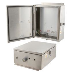 12x10x06 Stainless Steel Weatherproof Outdoor IP66 NEMA 4X Enclosure ...