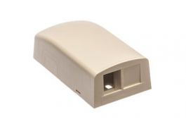2 Port NetKey Surface Mount Boxes - Ivory | ShowMeCables.com