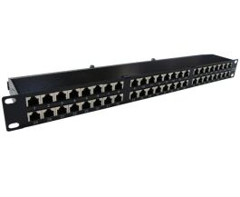 Cat5e Patch Panel High Density | 48 Port 1 Rack Unit | ShowMeCables.com