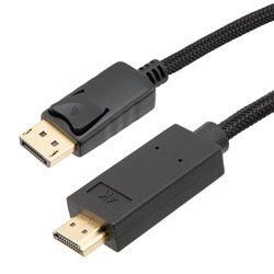 ShowMeCables DP to HDMI 2.0 M/M, 4K, Nylon braided cable, 1 Meter ...