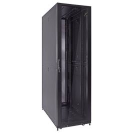 ShowMeCables 42U Server Rack Cabinet, 1000mm depth, Glass Front door and perf. rear french doors ...