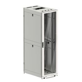ShowMeCables 42U Server Rack Cabinet (White), 1200mm depth, Glass Front door and perf. rear ...