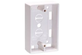 Surface Mounting Box - Single Gang - White | ShowMeCables.com