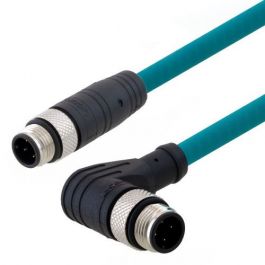 L-com M12 D-Coded Cable Assembly | Male to Male FR-TPE Jacket ...
