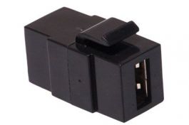 USB A Type F/F Coupler Keystone | ShowMeCables.com