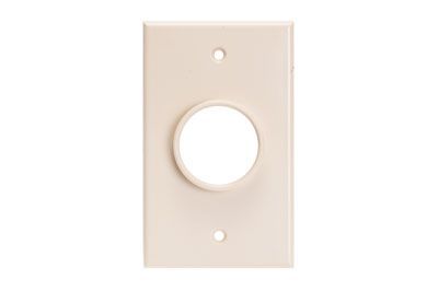 1 3/8 Inch Opening - Single Gang - Ivory Wall Plate | ShowMeCables.com