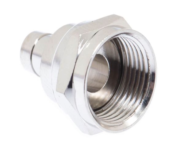 F-Type Male Crimp Connector with 1/4 Crimp Ring - RG59 | ShowMeCables.com