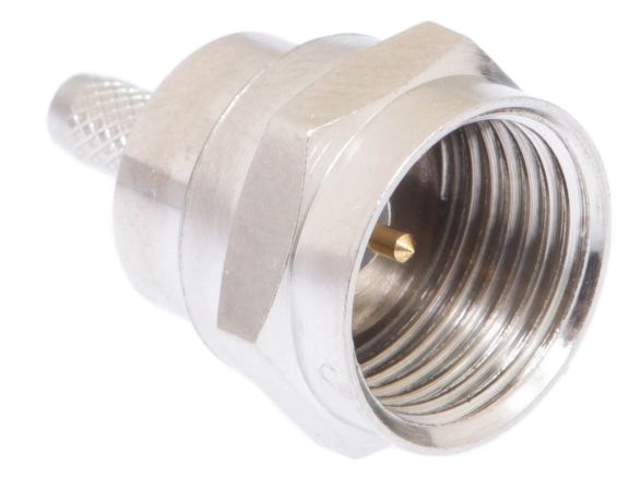 F-Type Male Crimp Connector - RG179 & RG187 | ShowMeCables.com