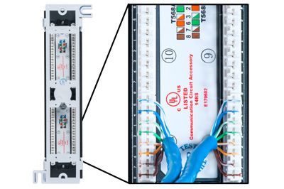 Cat5e 110 Style Vertical Patch Panel 12 Port ShowMeCables